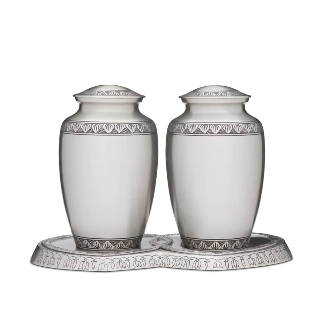 Athena Double Adult Urns with Base | Athena Cremation Urns