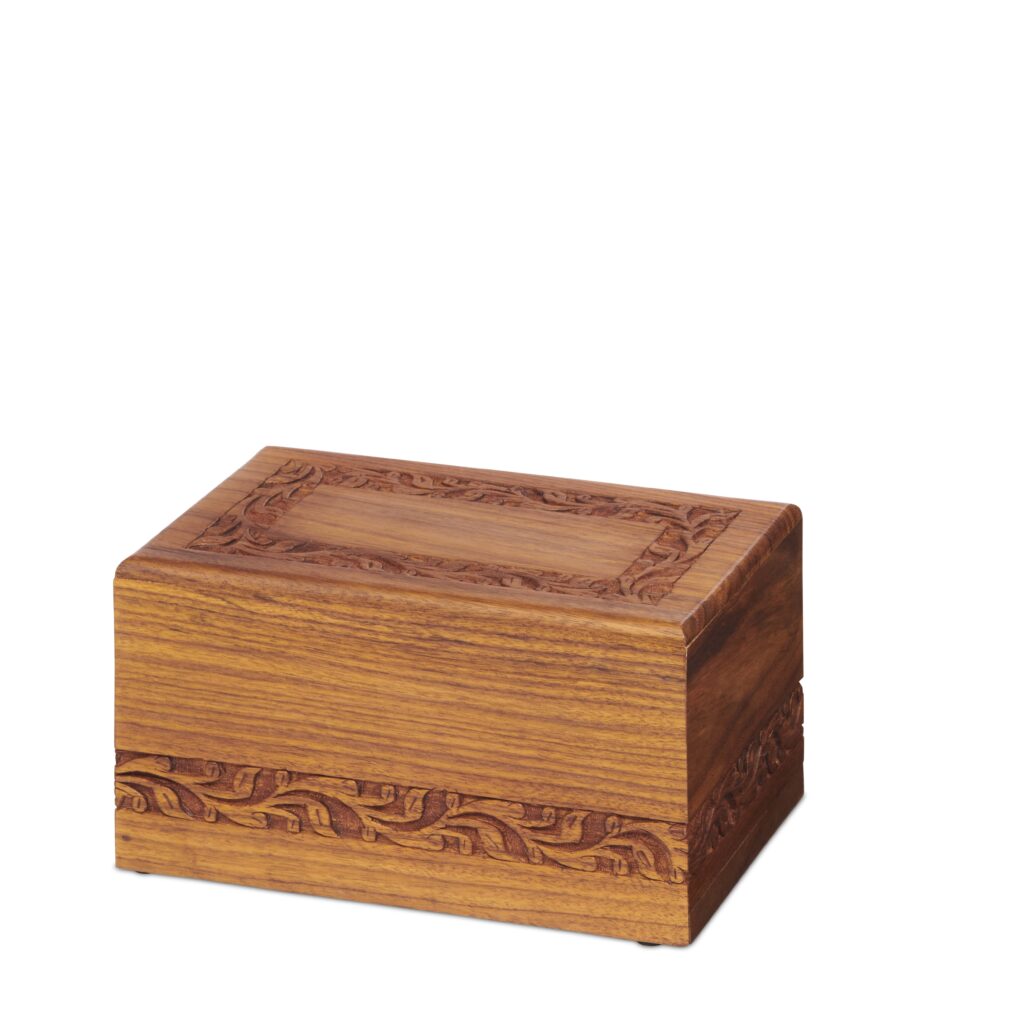 Rosewood Border Box Urn (Large) | Wooden Box Urns